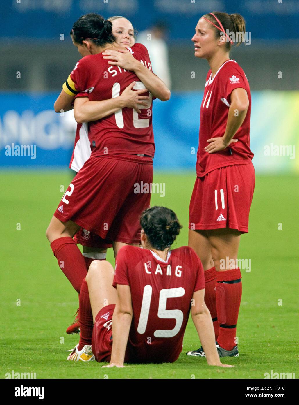 Canada's Kara Lang, from Oakville, Ont. Randee Hermus, from Langley, B ...