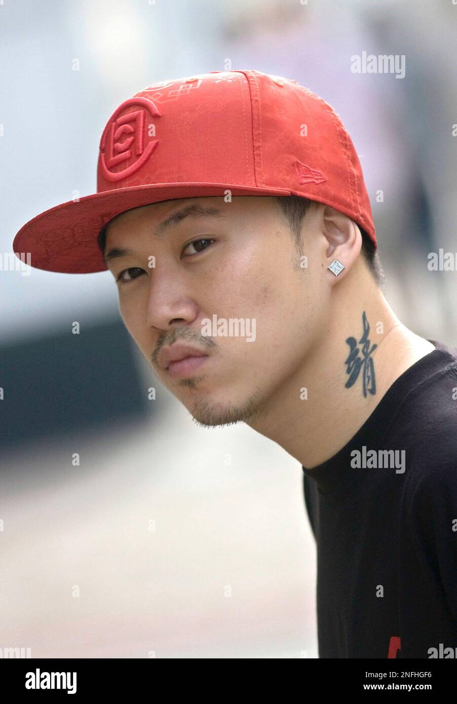 American-born-Chinese rapper MC Jin poses for a photograph during an ...