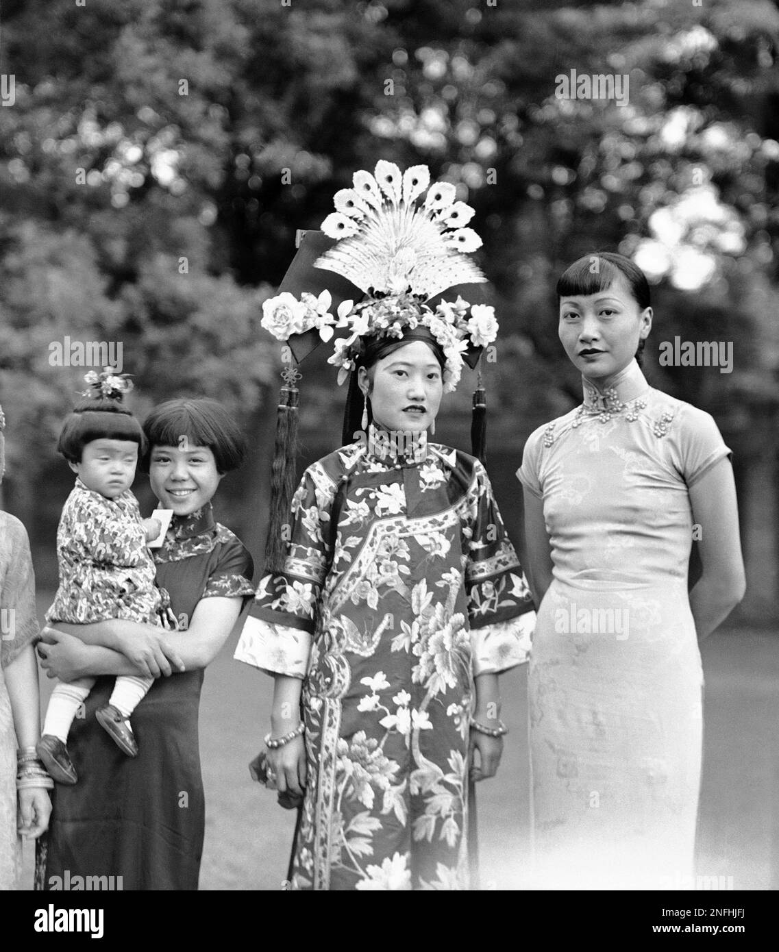 Miss Anna May Wong (right), well-known Chinese-American film star, now ...