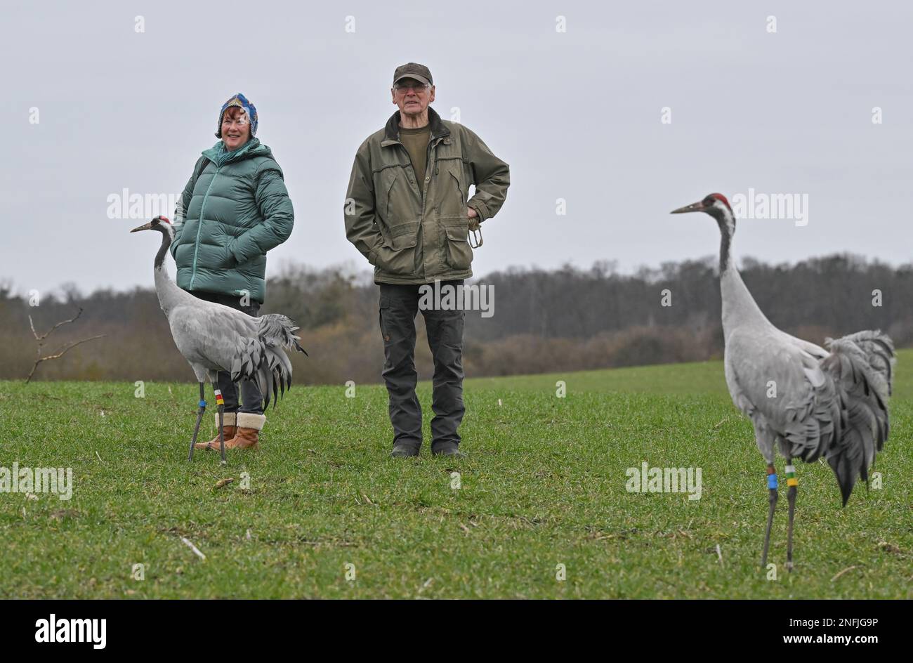 13. Februar 2023, Brandenburg, Steinhöfel: Beate Blahy und ihr Ehemann ...