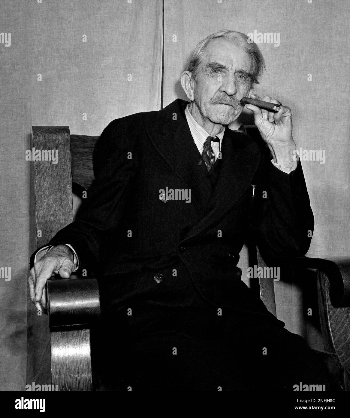 Former Governor of Oklahoma, William "Alfalfa Bill" Murray, poses for a ...