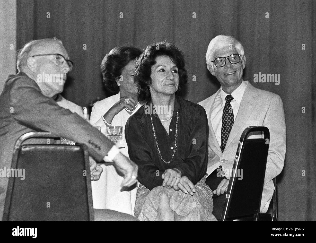 Rep. John B. Anderson and his wife Keke sit at a fund-raiser in ...