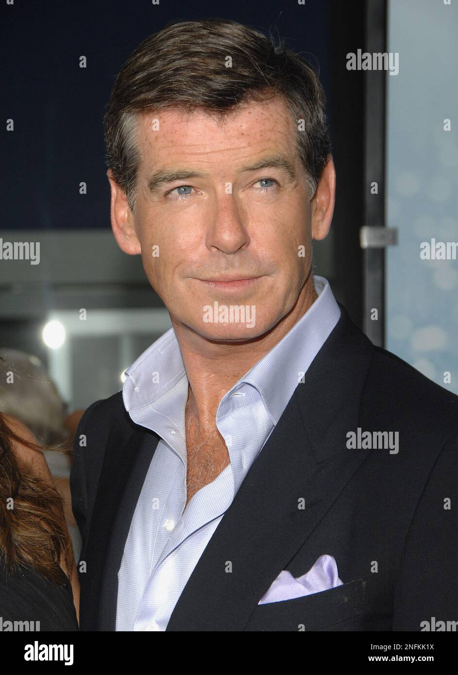Actor Pierce Brosnan attends the American premiere of "Mamma Mia" at ...