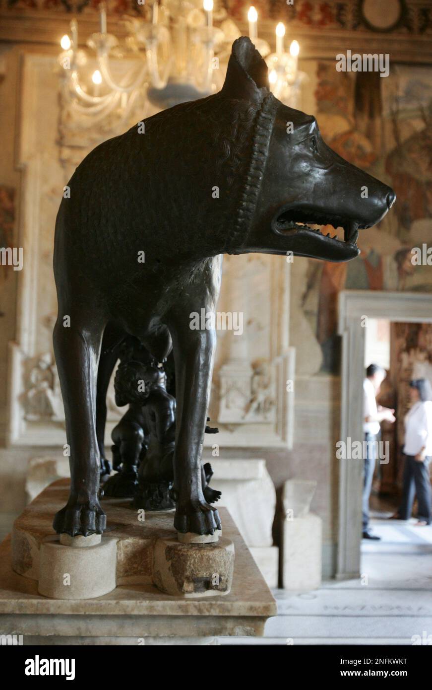 A view of the original bronze "Lupa Capitolina" (she-wolf) symbol of ...