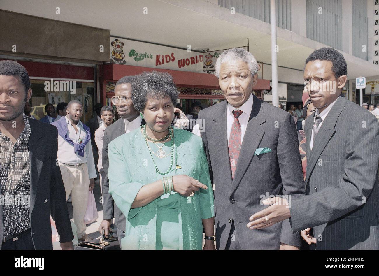 Winnie Mandela, left, wife of African National Congress leader Nelson ...