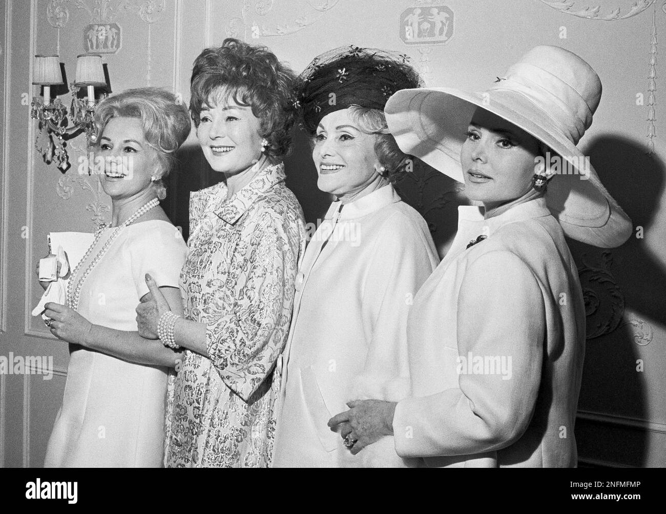 Mrs. Jolie Gabor, second from right, and her three famous daughters ...