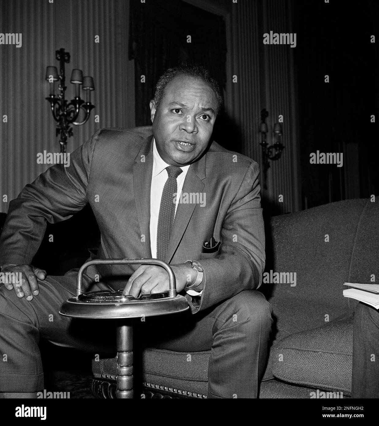 James Farmer, 47 year-old civil rights leader, and national director of the Congress of Racial ...