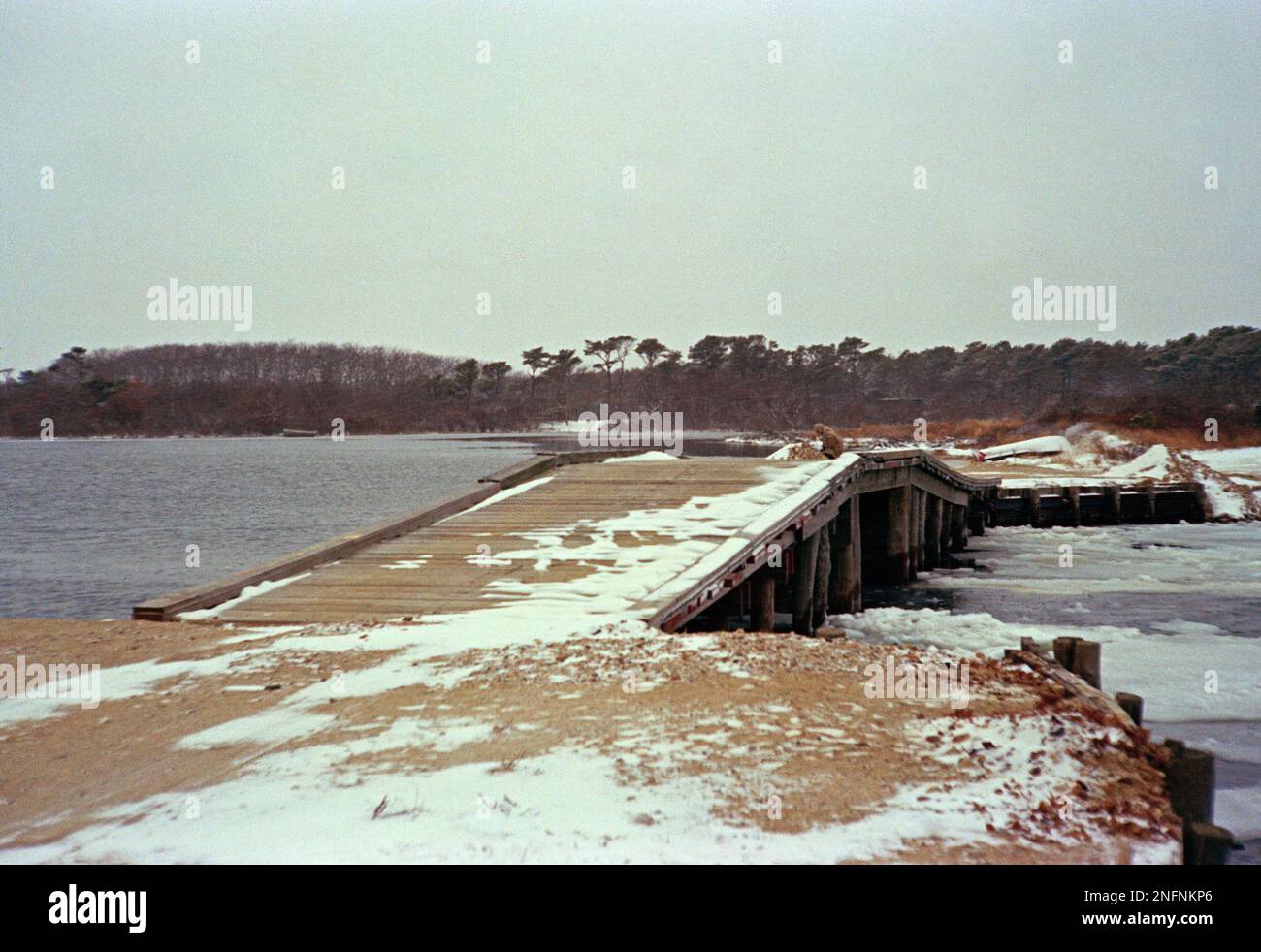 This is a view of the bridge at Chappaquiddick Island, Mass., during a ...