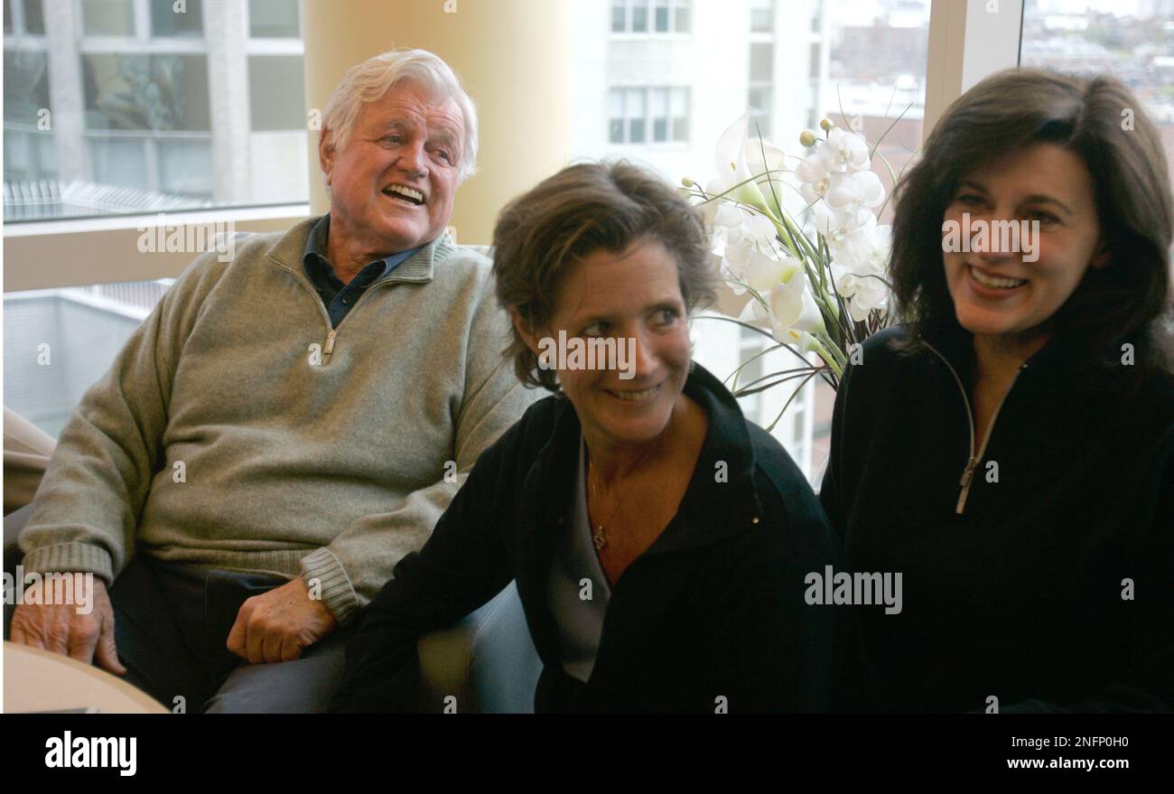Sen. Edward M. Kennedy, D-Mass., in his hospital room with his daughter ...