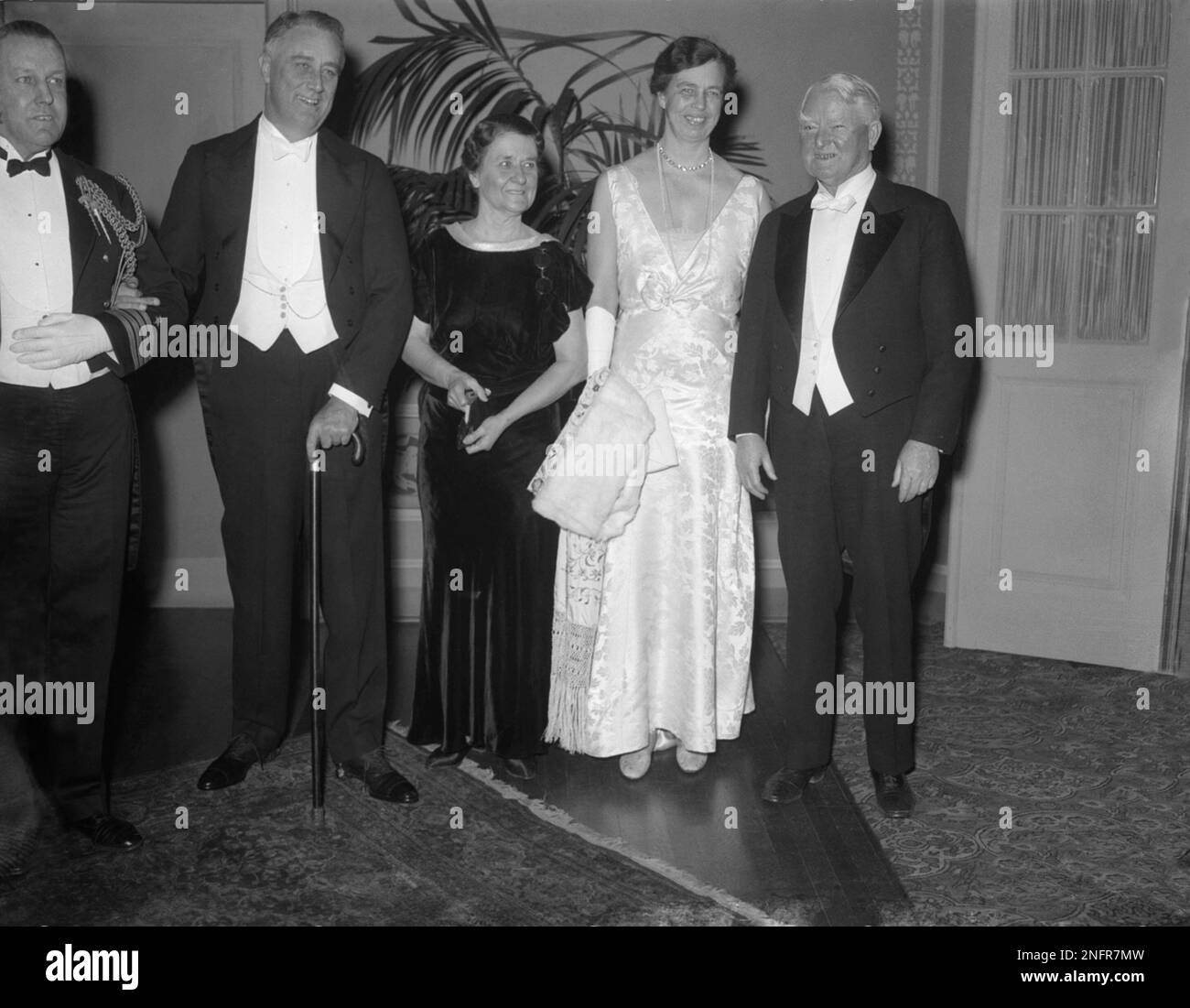 Vice President John Vance Garner, right, and his wife Mariette, second ...