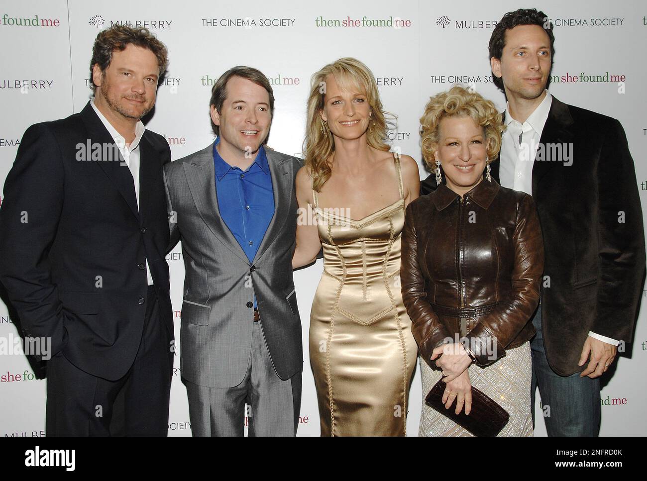 From Left, actors Colin Firth, Matthew Broderick, Helen Hunt, Bette ...