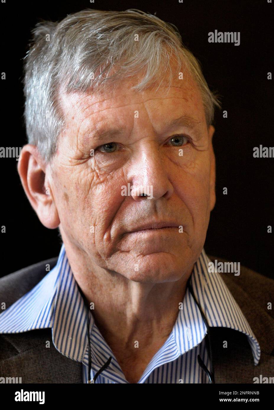 Der israelische Schriftsteller Amos Oz spricht am Montag, 14. April ...