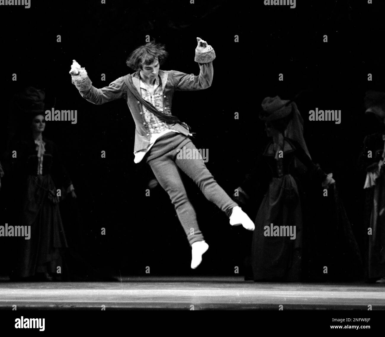 Ballet dancer Rudolph Nureyev is shown during rehearsals for ...