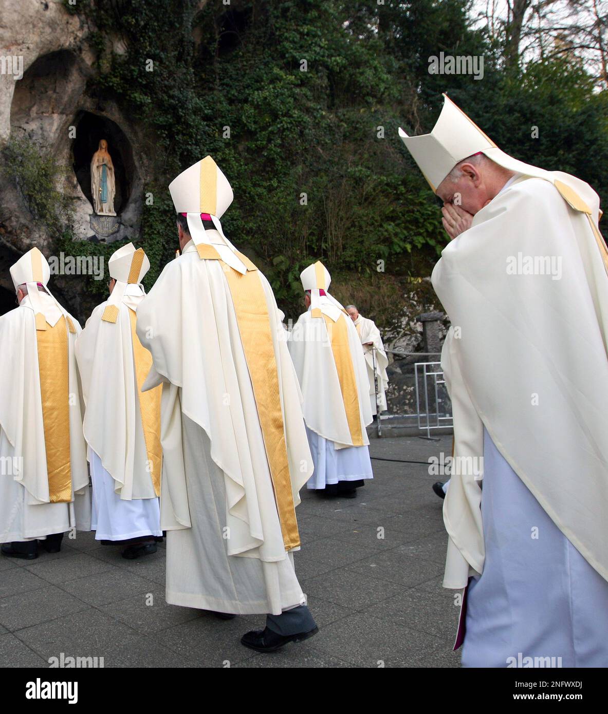 Bishops and priests gather at the Lourdes shrine, southwestern France ...