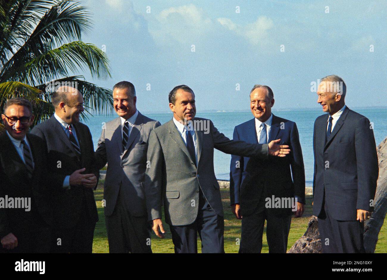 President-elect Richard Nixon meets with his top aides at his Key ...