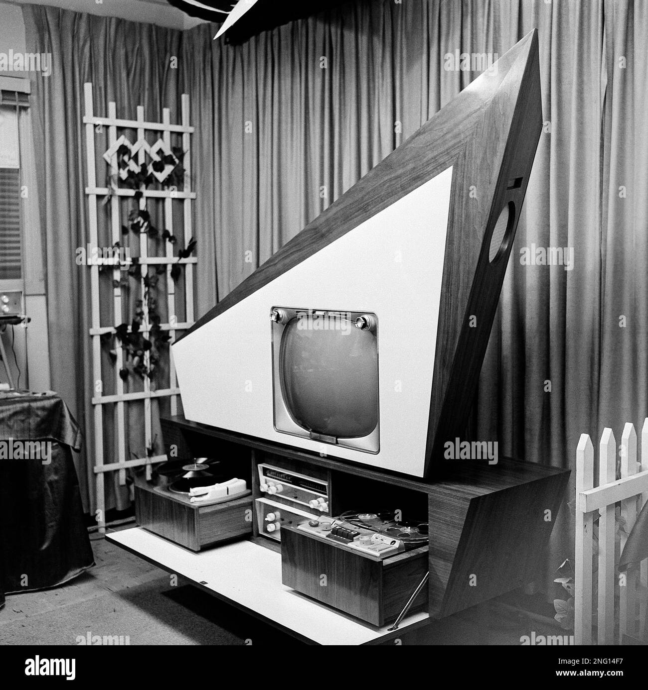 This combination hi-fi and television console was exhibited at the High ...