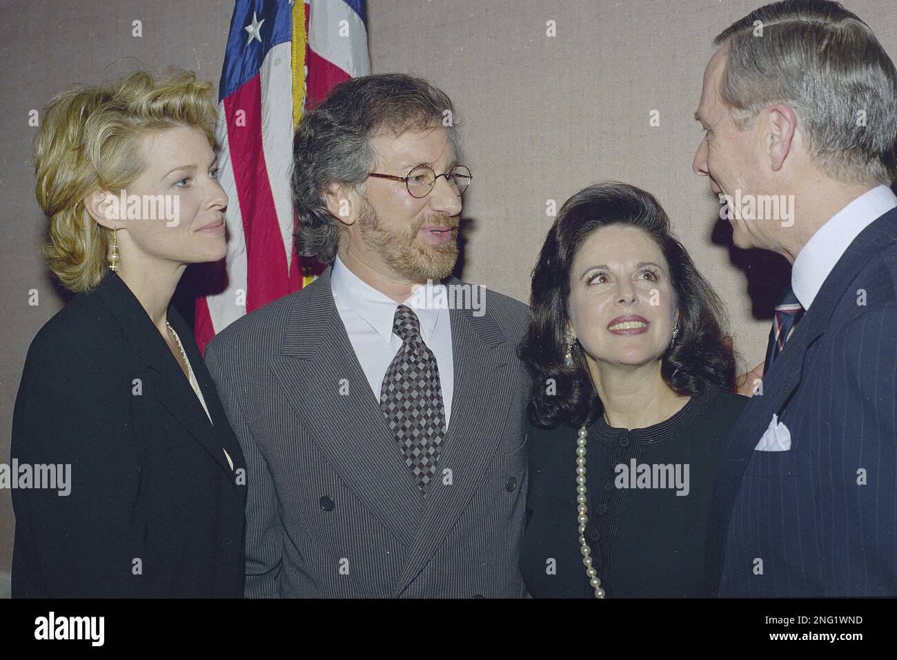 Film director Steven Spielberg, second from left, and his wife Kate ...