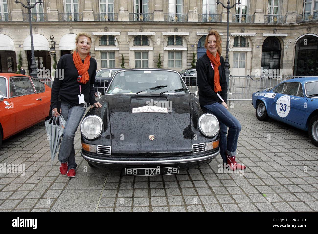 Co-pilot Sabine Loridant, left and driver Dominique Vidal, both of ...
