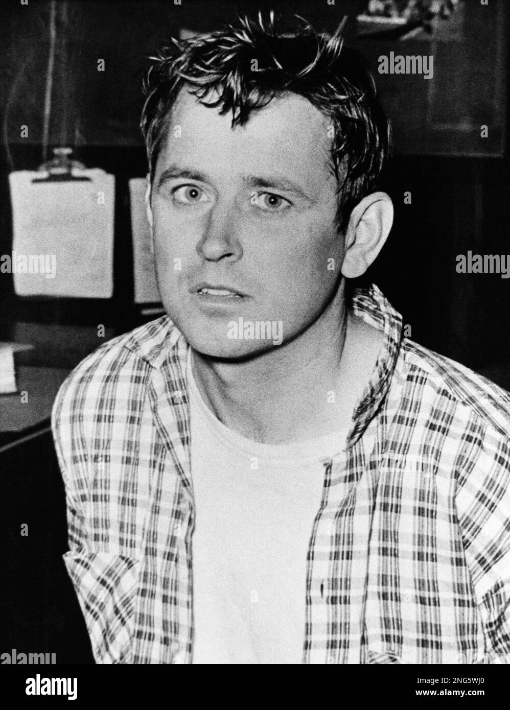 This photograph of James Earl Ray was made at the time he was sentenced ...