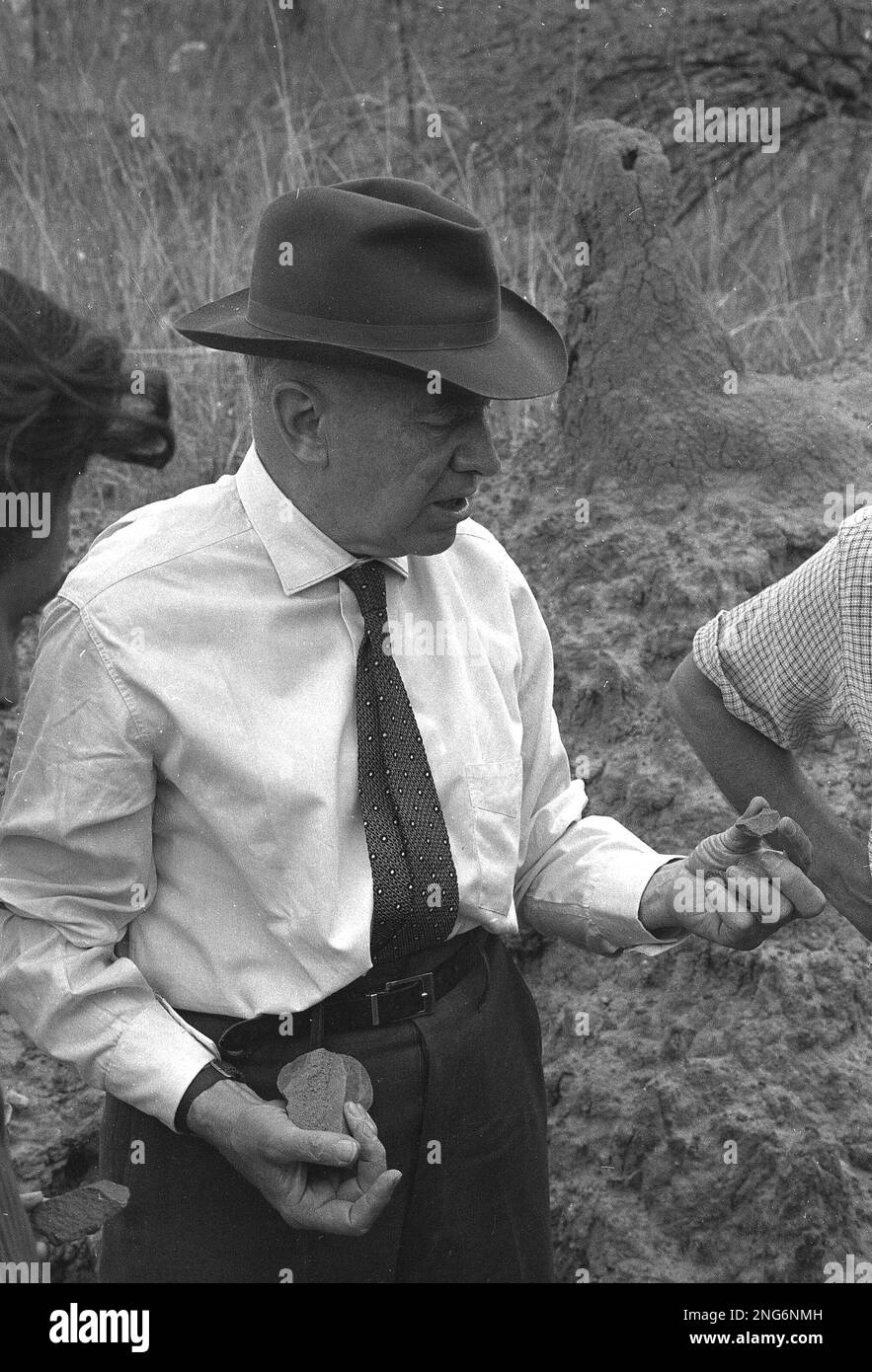 Australian-born Prof. Raymond Dart, world-famous anthropologist ...