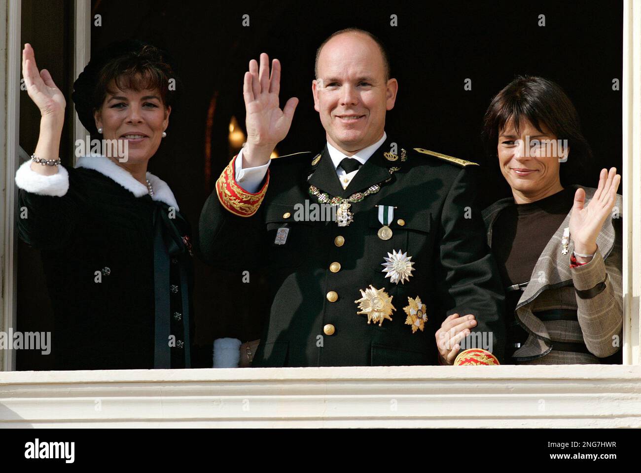 Prince Albert II of Monaco, his sisters Princess Caroline of Hanover ...