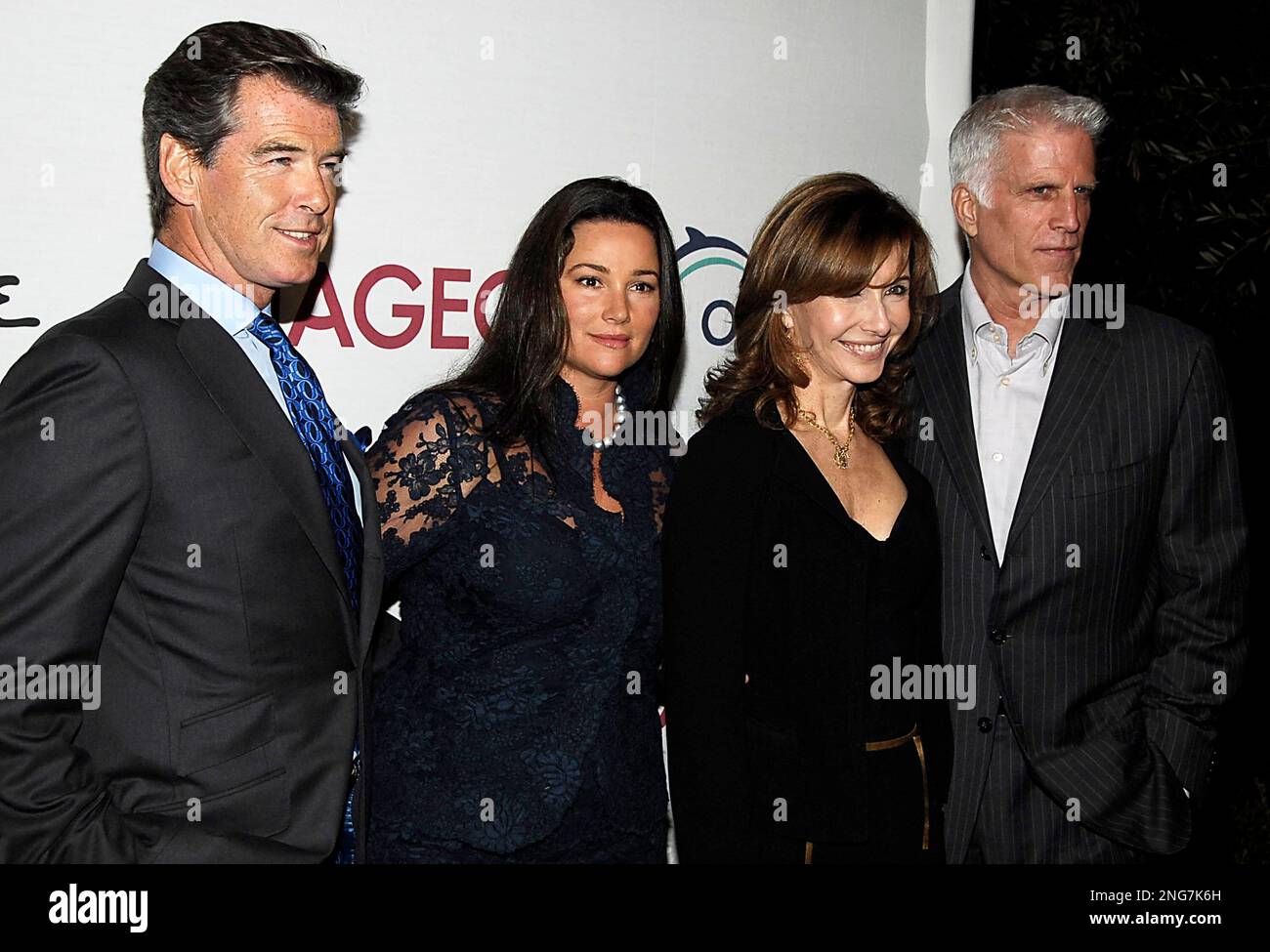 From left to right, actor Pierce Brosnan, his wife actress Keely Shaye ...