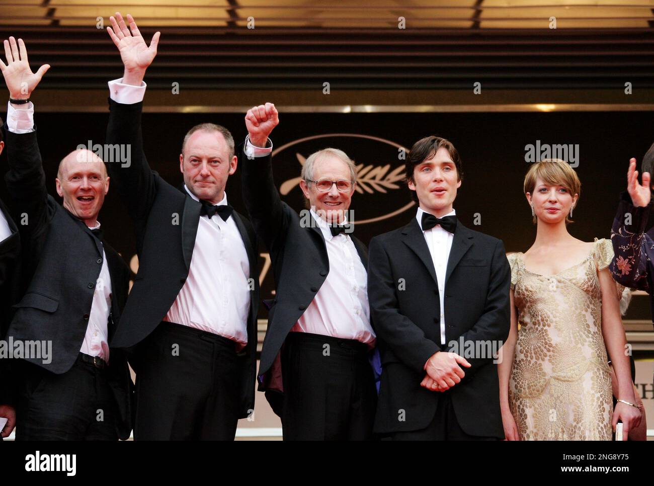 Irish actor Cillian Murphy, second from right, Irish actress Orla ...