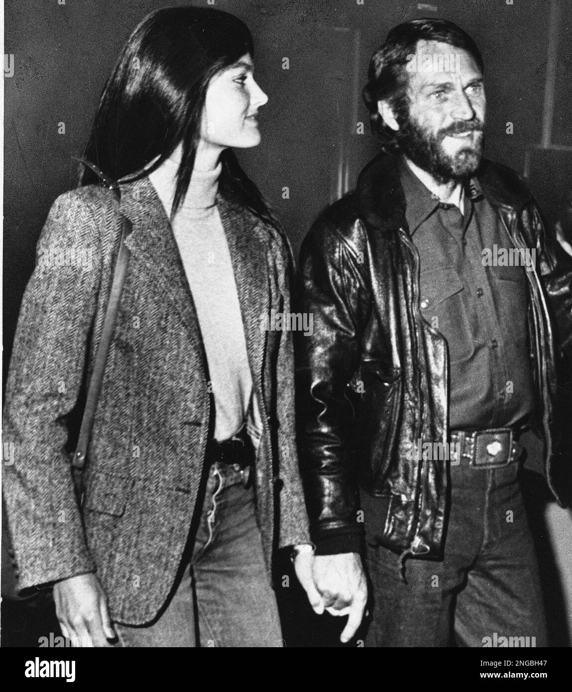 Actor Steve McQueen and his wife, the former Barbara Minty, arrive for a movie preview in Oxnard ...