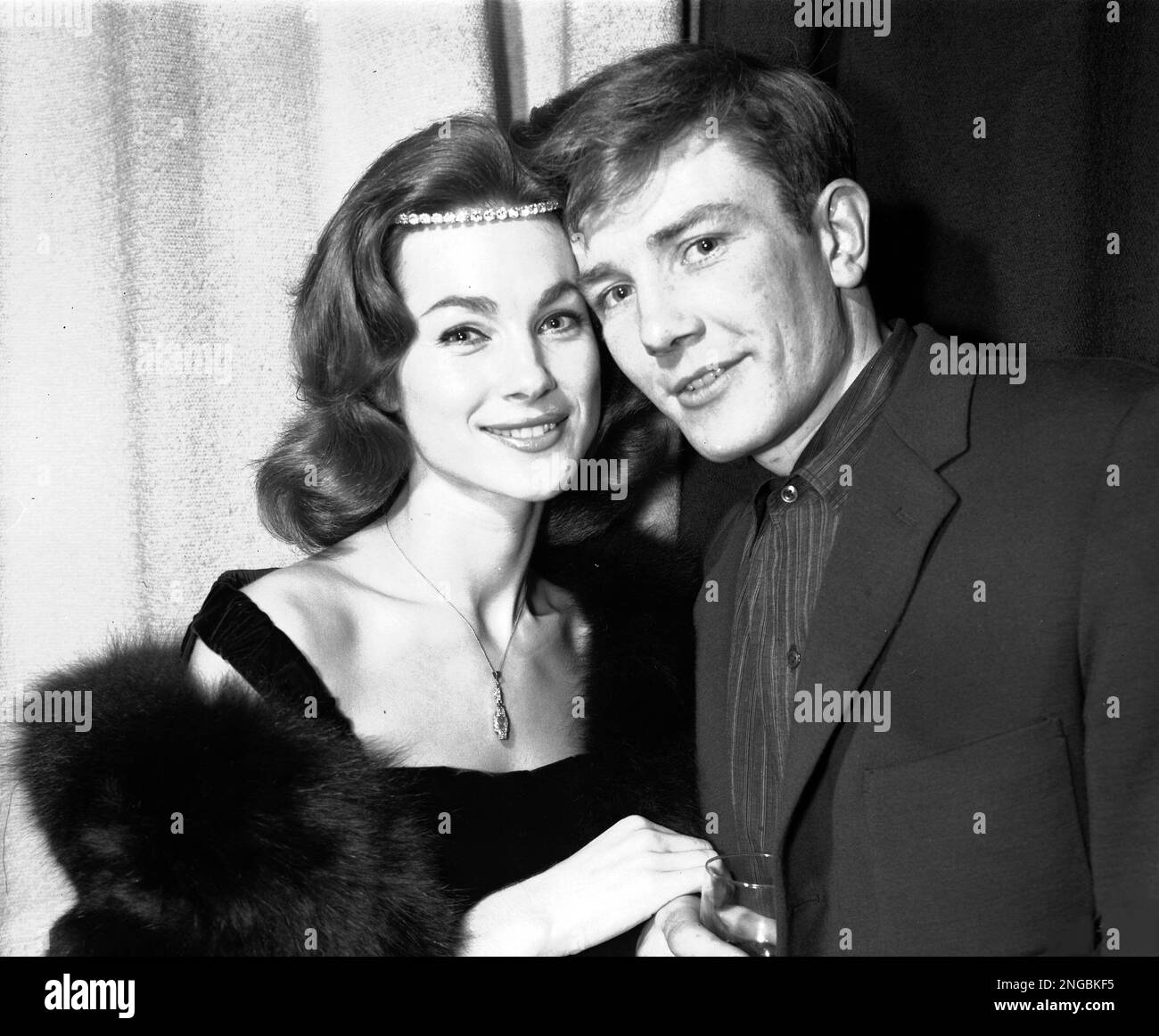 British actor Albert Finney and actress Shirley Anne Field, who star in ...