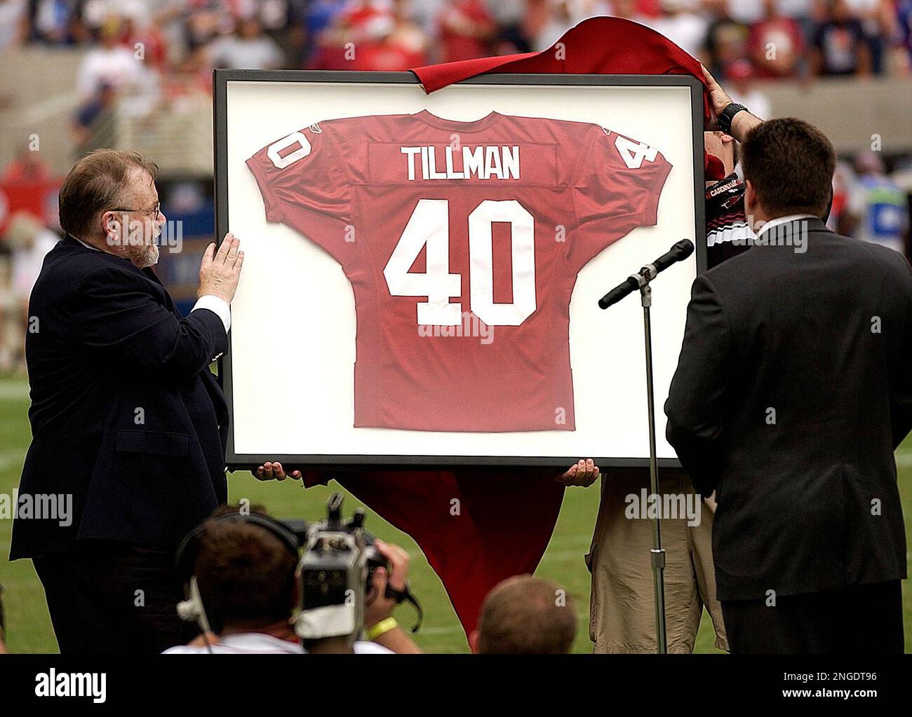 Arizona Cardinals owner Bill Bidwell, left, and team president Michael ...