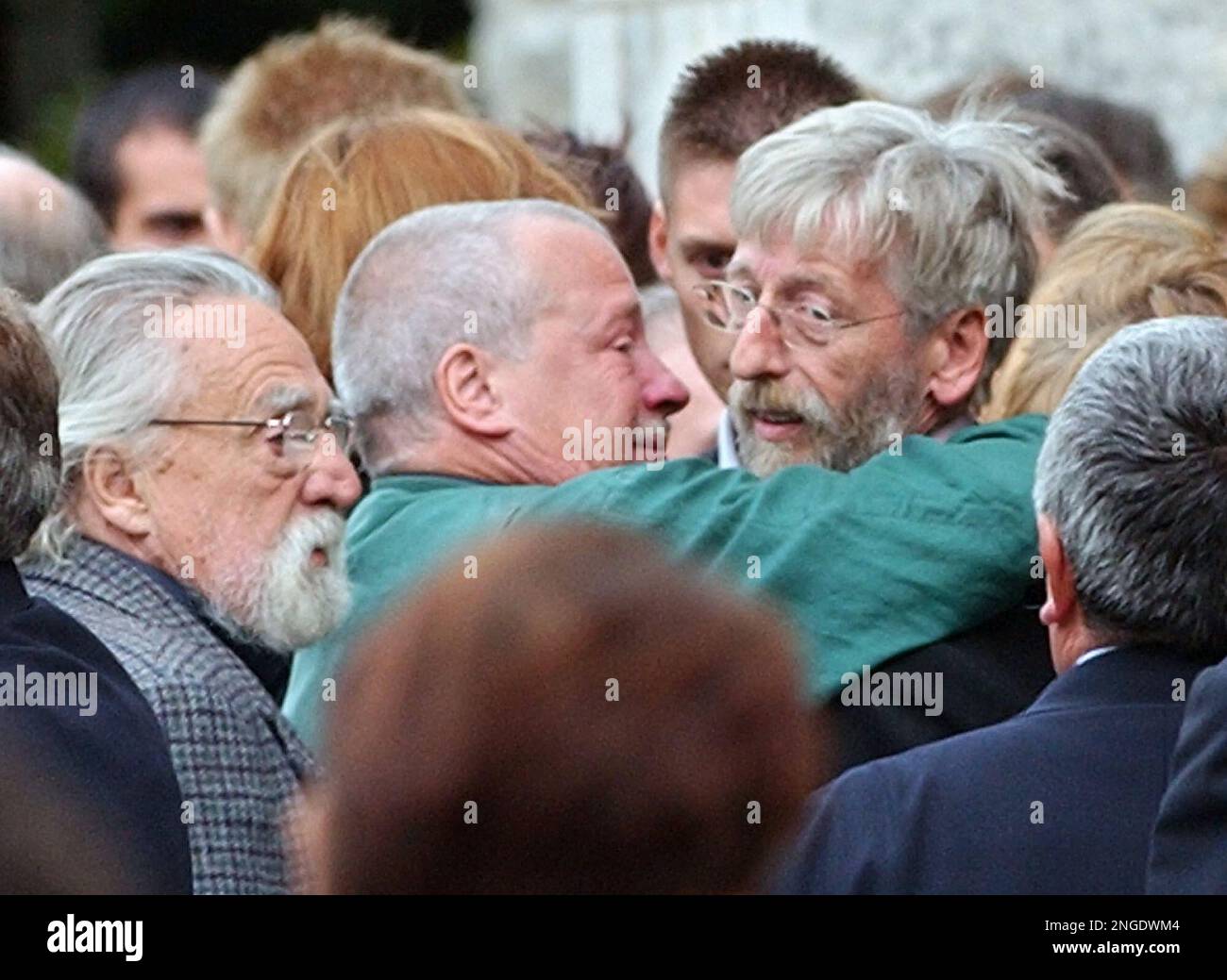 Jean-Francois Delagrange, center right with glasses, the father of ...