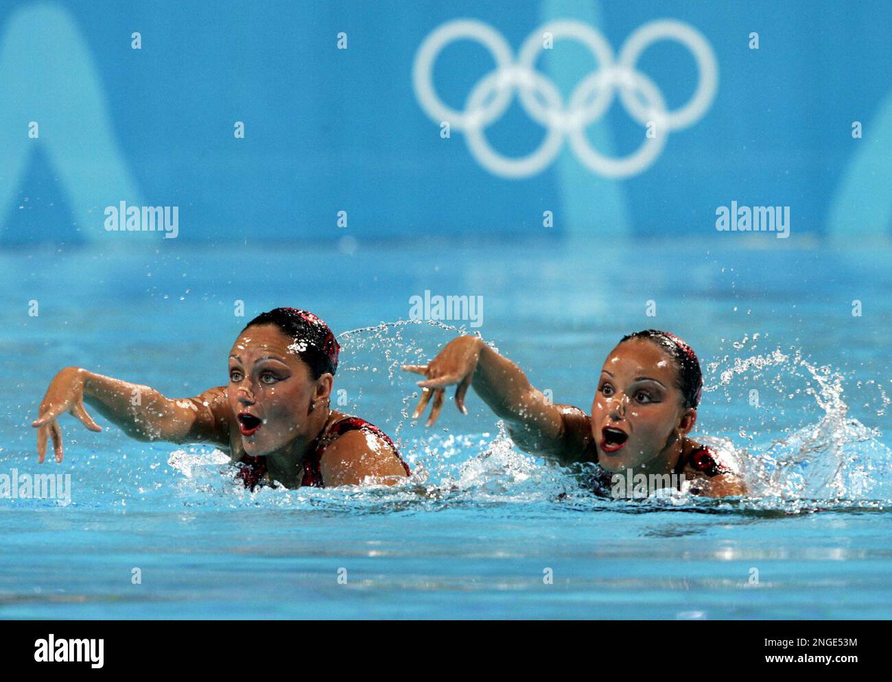 Russia's Anastasia Ermakova, left, and Anastasia Davydova, right ...