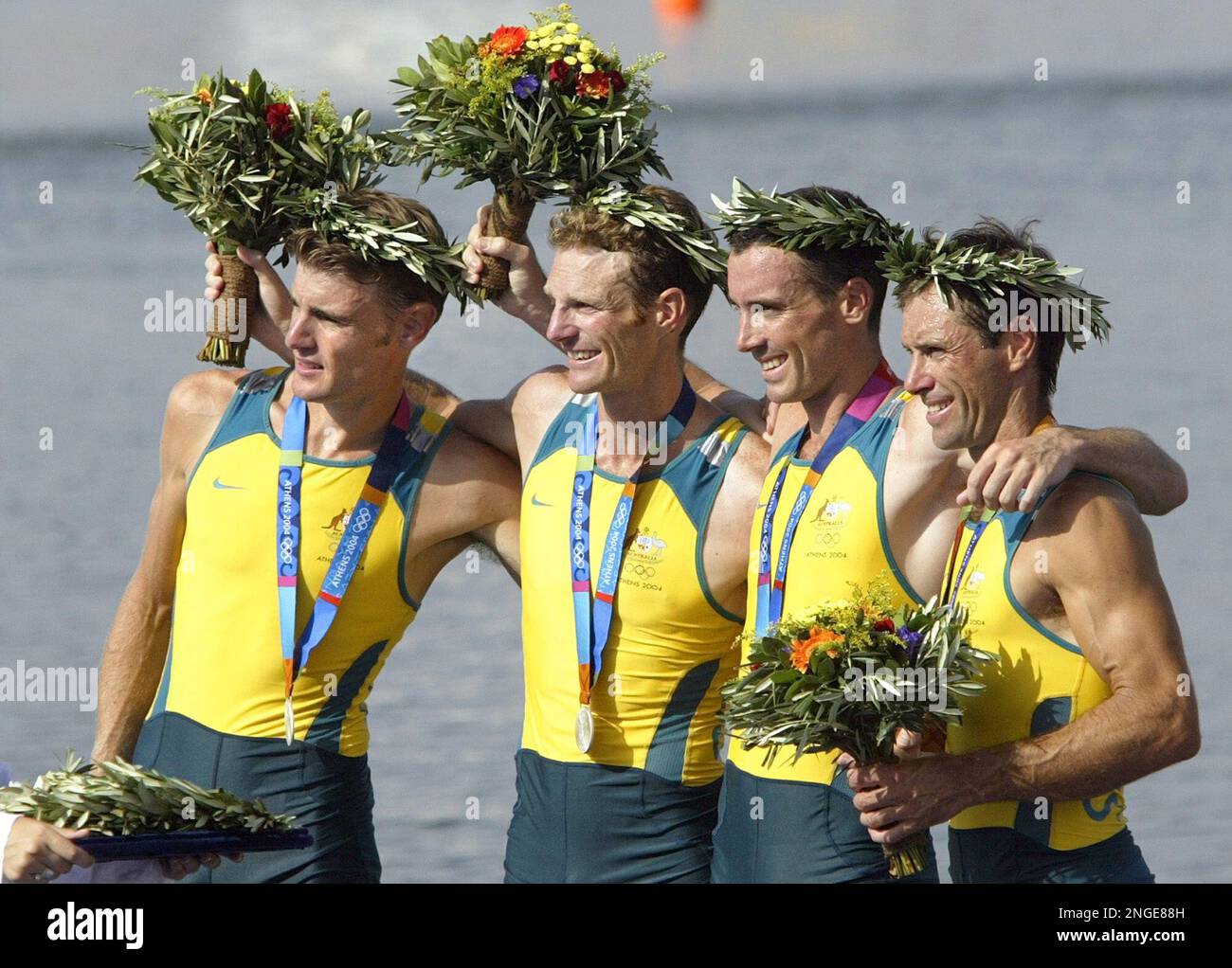 Australia's Glen Loftus, Anthony Edwards, Ben Cureton and Simon Burgess ...