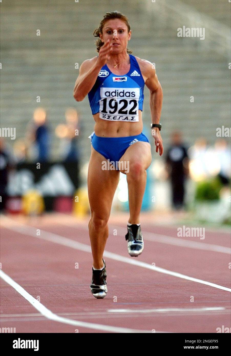 ** FILE ** Katerima Thanou sprints during the final of 100 meters at ...
