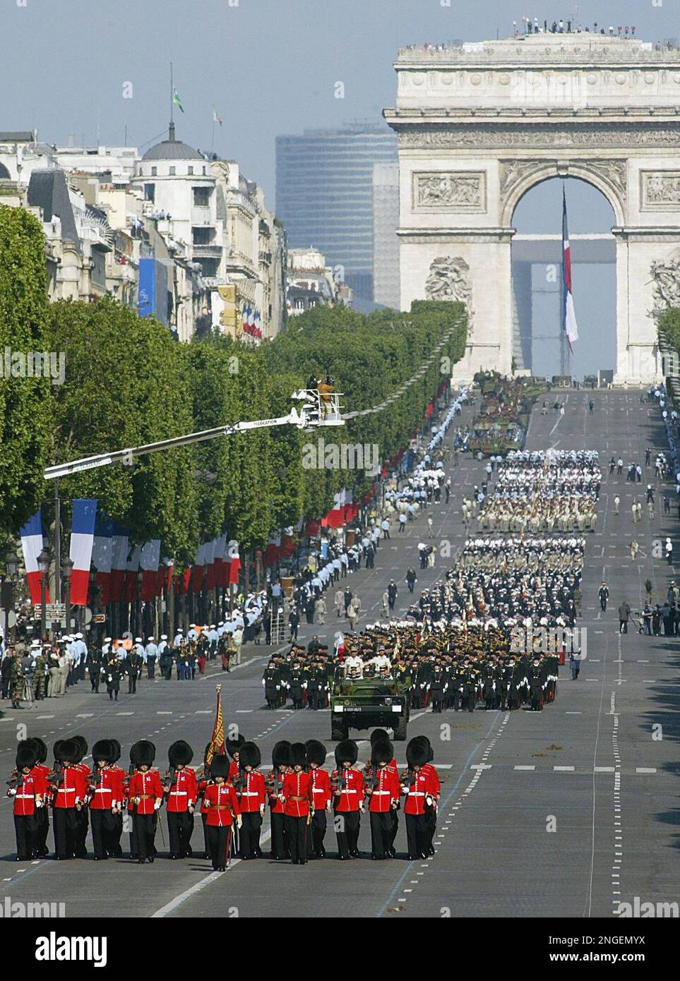 The Queen's Company of the Grenadier Guards leads the Bastille Day ...