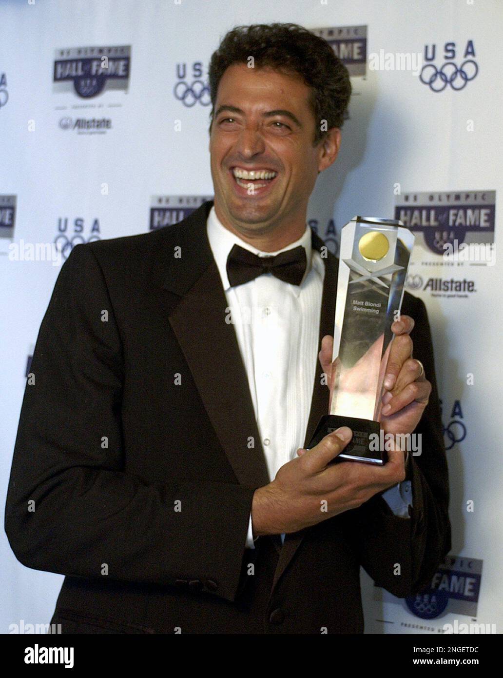 Olympic gold medalist swimmer Matt Biondi poses with the United States ...