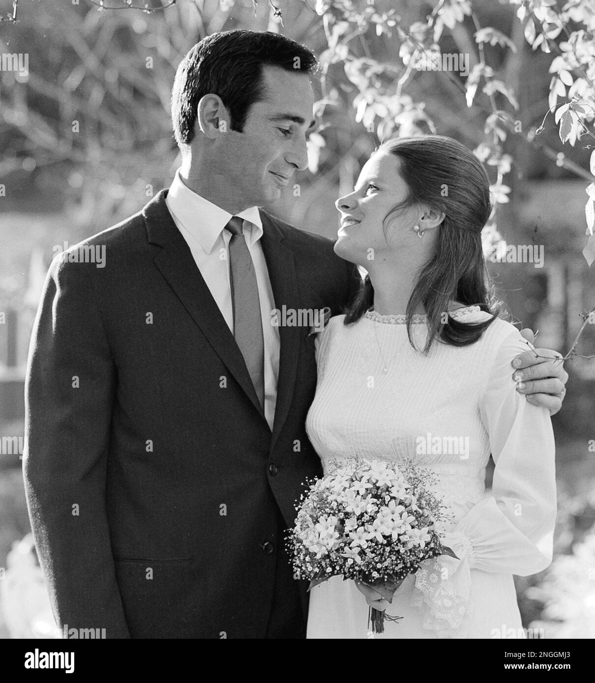 Former baseball pitcher Sandy Koufax, 33, and his bride, formerly Anne ...
