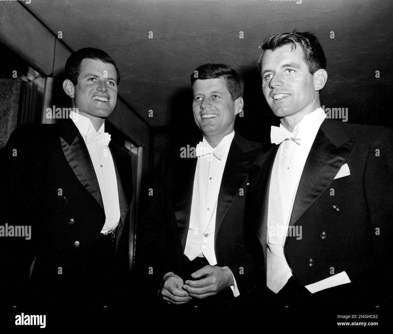 Sen. John F. Kennedy, center, D-Mass., and his brothers Edward Kennedy ...