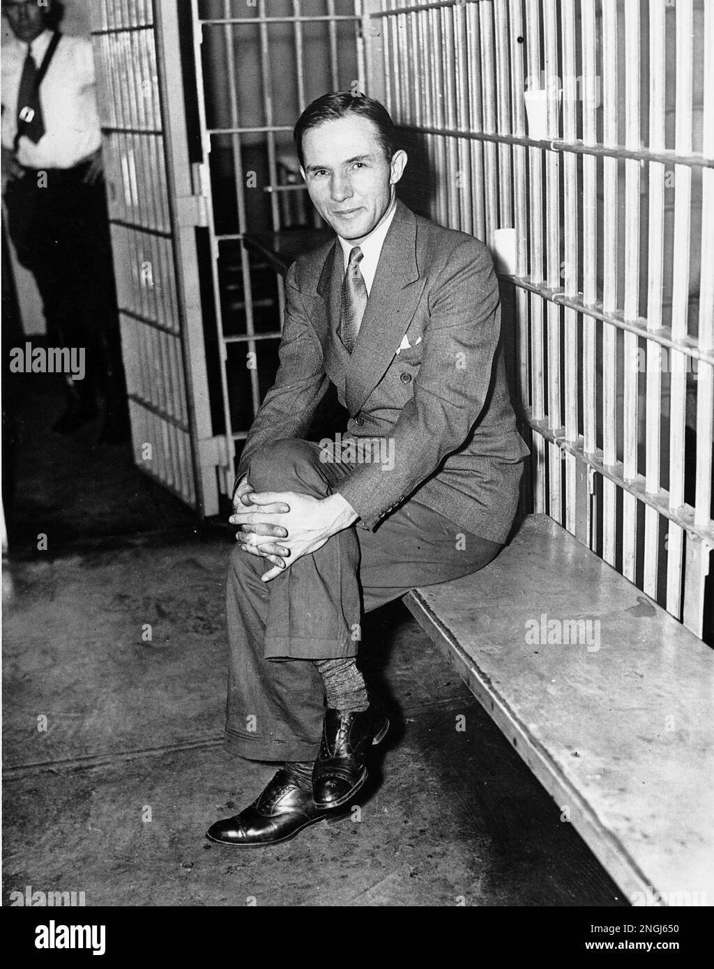 Bruno Richard Hauptmann is shown smiling in his jail cell in Flemington ...