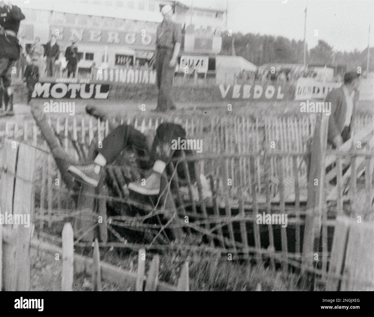 This was one of the many scenes of stark tragedy at the Le Mans, France ...