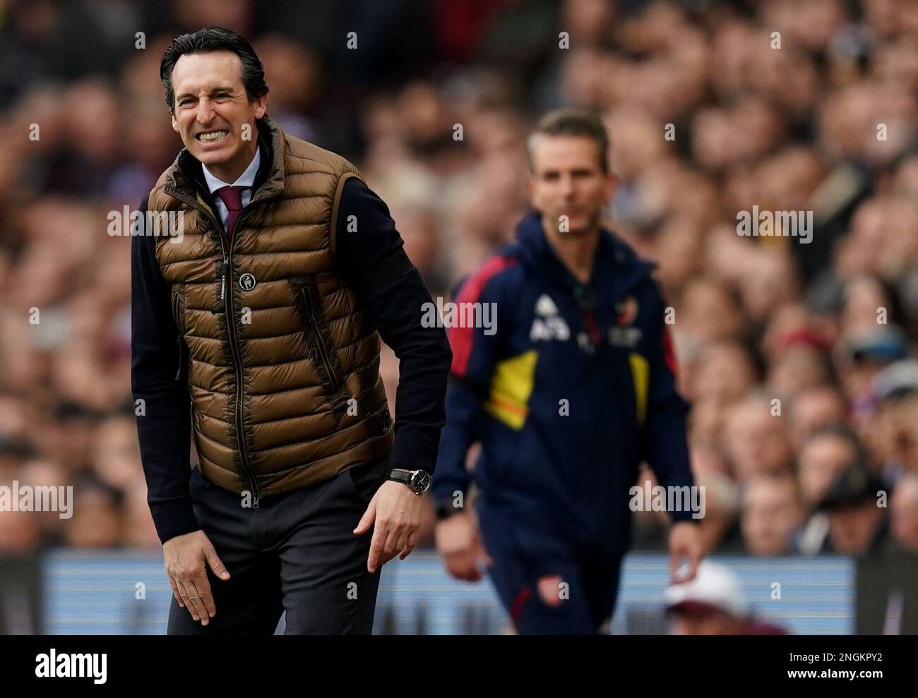 Aston Villa Manager Unai Emery während des Premier League-Spiels im ...