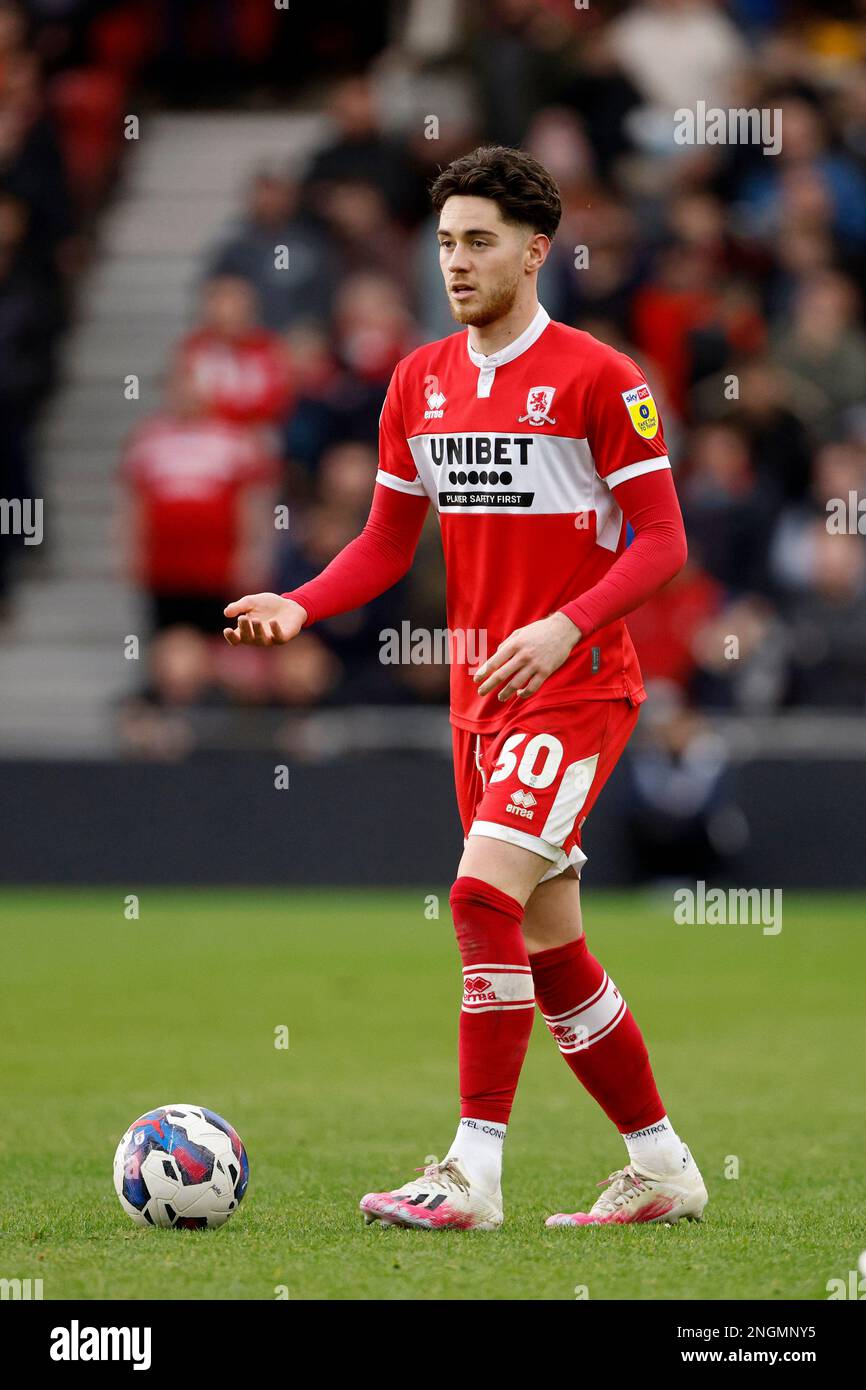 Middlesbrough's Hayden Hackney auf dem Ball während des Sky Bet ...
