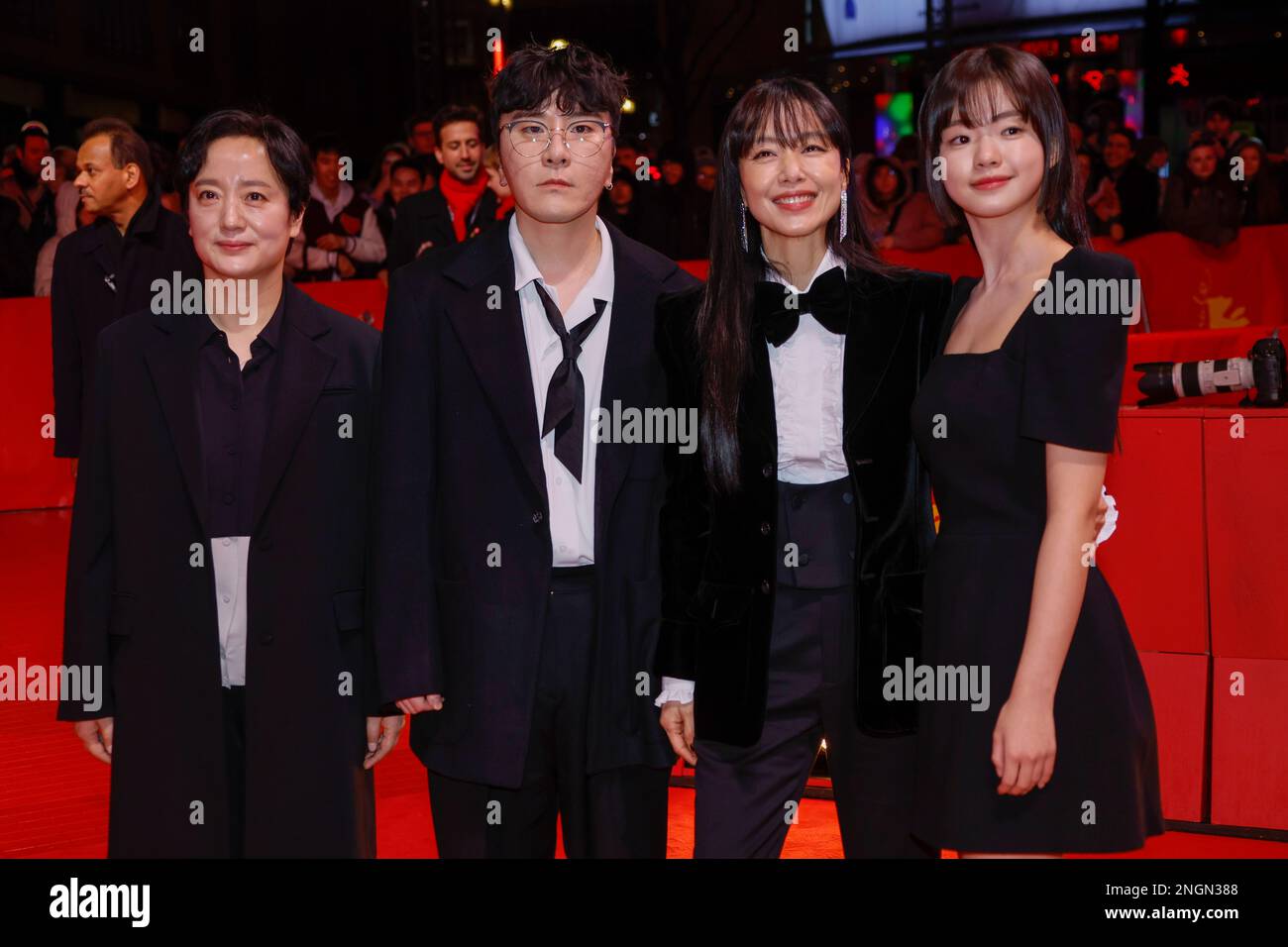 Producer Yi Jin-hee, from left, director Sung-hyun Byun, Jeon Do-yeon ...