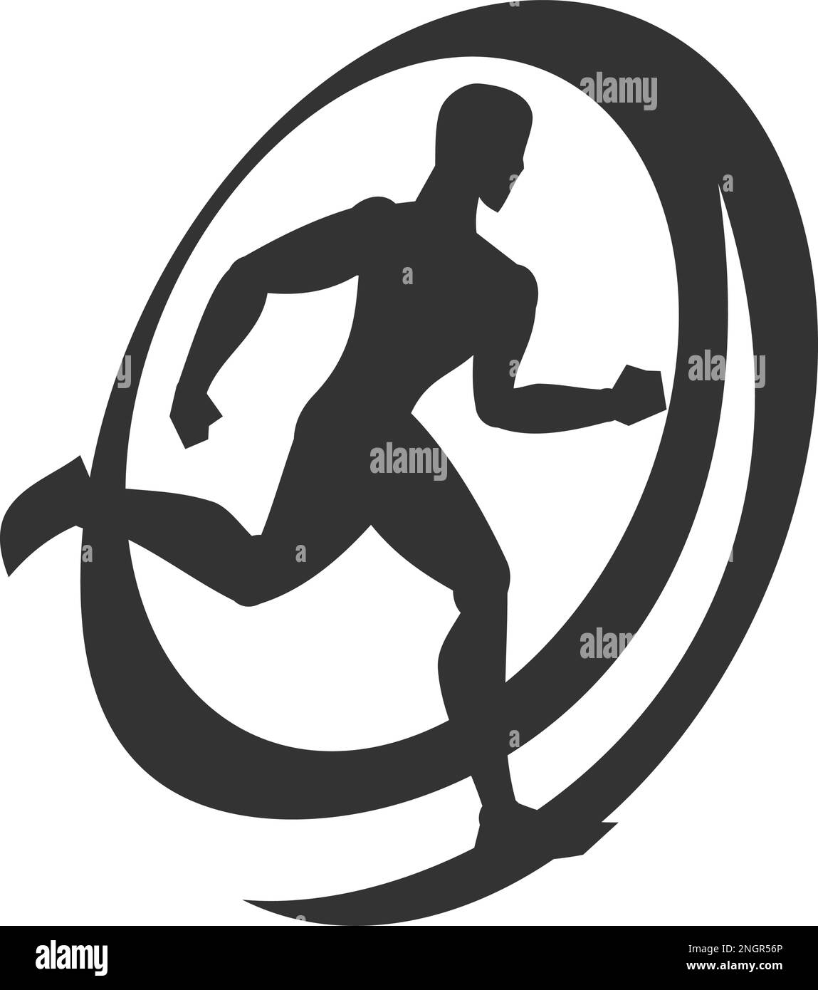 Vorlage für das Running man Logo Symbol Illustration Markenidentität ...