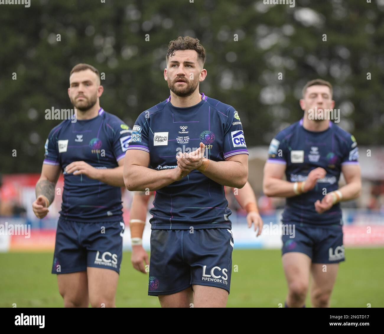 Kingston Upon Hull, England - 18. Februar 2023 - Toby King of Wigan Warriors. Rugby League ...