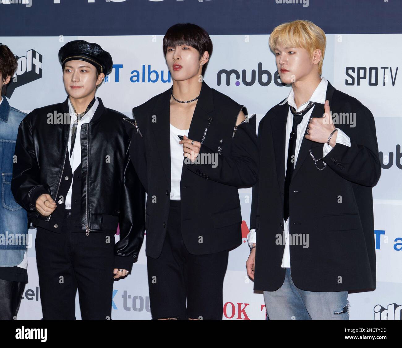 Seoul, Südkorea. 18. Februar 2023. Geonu, Bain, Lim Ji-min, JM, DY und ...
