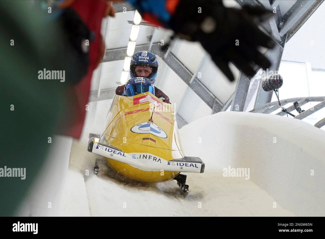 Secone placed Francesco Friedrich and Thorsten Margis of Germany finish ...