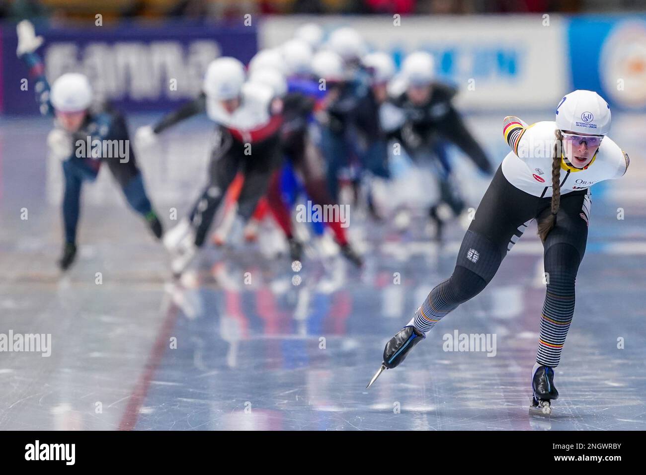 TOMASZOW MAZOWIECKI, POLEN – FEBRUAR 19: Sandrine Tas von Belgien tritt ...