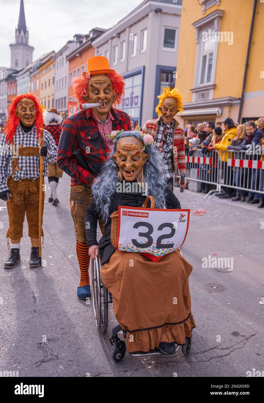 Villach, Österreich - 19. Februar 2023: Karneval in Villach, Fasching ...