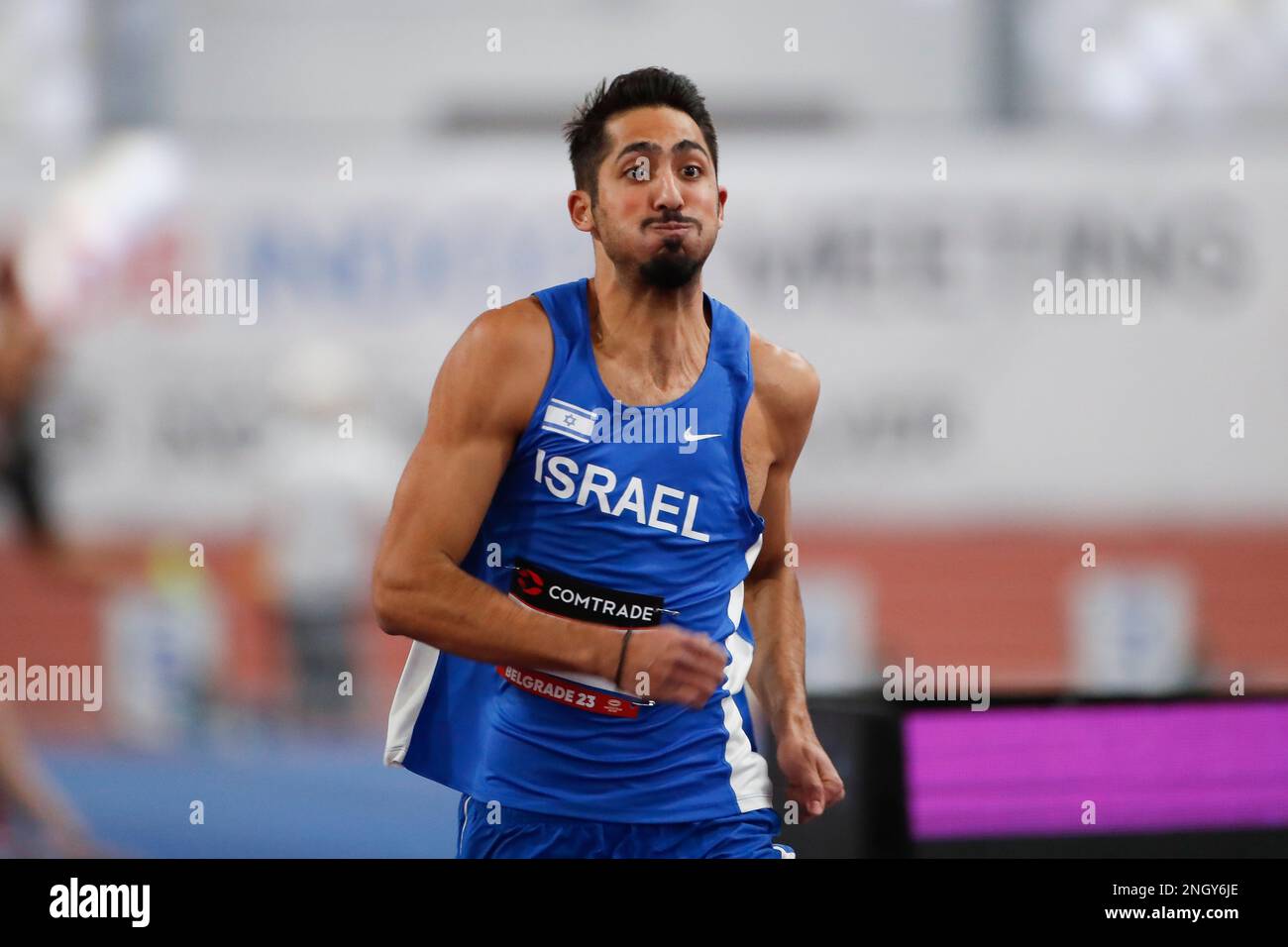 Belgrad, Serbien, 15. Februar 2023. Ishay Ifraimov aus Israel tritt ...